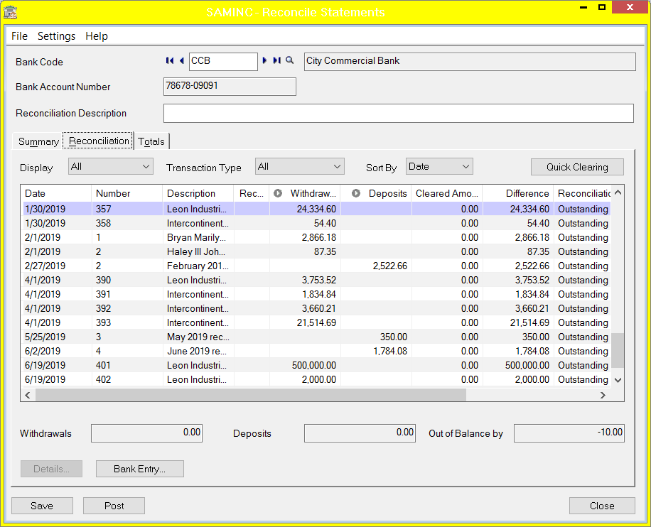 Sage 300 Bank Reconciliation efficiency tips